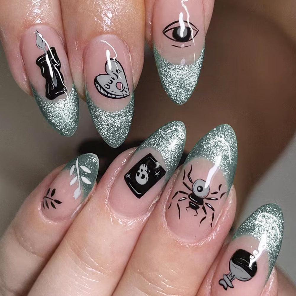 No.AW150 Halloween Dark Spider Fingernails Patch 24pcs/Set – Joneey